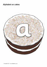 Alphabet on cakes (SB4091) - SparkleBox