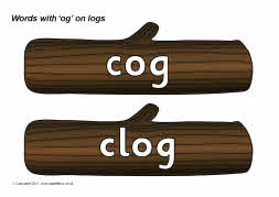 Words with ‘og’ on logs (SB4100) - SparkleBox