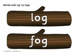 Words with ‘og’ on logs (SB4100) - SparkleBox