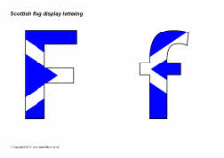 SparkleBox | Scottish flag display lettering (SB4107) - SparkleBox