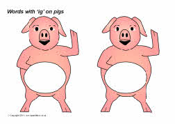 Words with ‘ig’ on pigs (SB4104) - SparkleBox