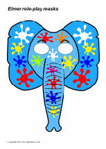 Elmer role-play masks (SB4103) - SparkleBox