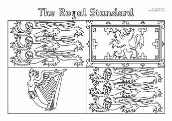 The Royal Standard colouring sheet (SB4117) - SparkleBox