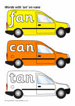 Words with ‘an’ on vans (SB4125) - SparkleBox