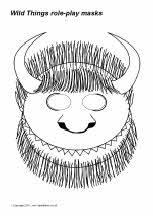 ‘Wild Things’ role-play masks - black and white (SB4142) - SparkleBox