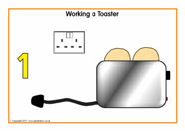 Working a toaster posters (SB4182) - SparkleBox