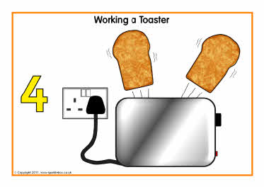 Working a toaster posters (SB4182) - SparkleBox
