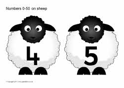 Numbers 0-50 on sheep (SB4197) - SparkleBox