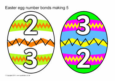 Easter egg number bonds making 5 (SB4200) - SparkleBox