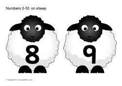 Numbers 0-50 on sheep (SB4197) - SparkleBox