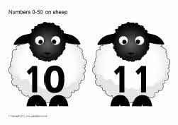 Numbers 0-50 on sheep (SB4197) - SparkleBox