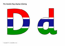 The Gambia flag display lettering (SB4221) - SparkleBox