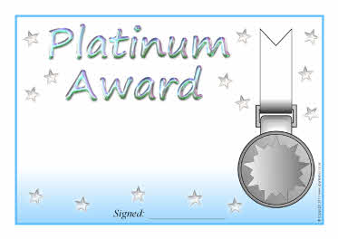 Editable platinum, gold, silver and bronze award certificates (SB4244 ...