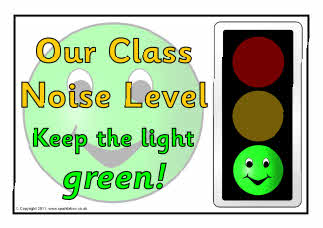 Traffic light noise level classroom display (SB4269) - SparkleBox