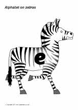 Alphabet on zebras (SB4264) - SparkleBox