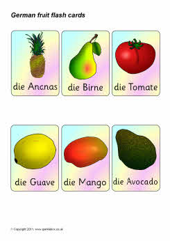 German fruit flash cards (SB4300) - SparkleBox