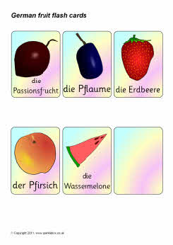 German fruit flash cards (SB4300) - SparkleBox