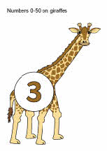 Numbers 0-50 on giraffes (SB4323) - SparkleBox
