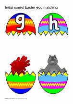 Initial sound Easter egg matching activity (SB4345) - SparkleBox