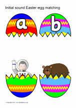 Initial sound Easter egg matching activity (SB4345) - SparkleBox