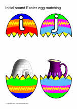 Initial sound Easter egg matching activity (SB4345) - SparkleBox