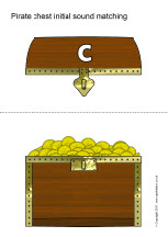 Pirate chest initial sound matching activity (SB4353) - SparkleBox