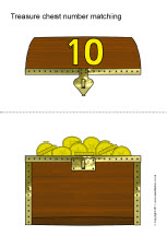 Treasure chest number matching activity (SB4354) - SparkleBox