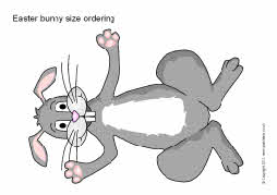 Easter bunny size ordering (SB4372) - SparkleBox