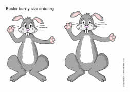 Easter bunny size ordering (SB4372) - SparkleBox