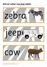 African safari role-play pack (SB4390) - SparkleBox