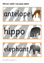 African safari role-play pack (SB4390) - SparkleBox