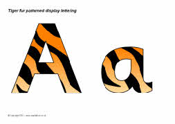 Tiger print display lettering (SB4391) - SparkleBox