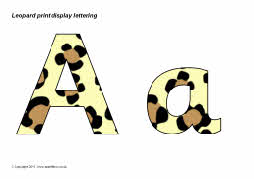 Leopard print display lettering (SB4404) - SparkleBox