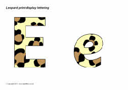 Leopard print display lettering (SB4404) - SparkleBox