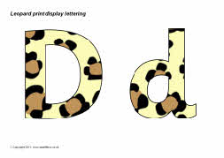 Leopard print display lettering (SB4404) - SparkleBox