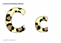 Leopard print display lettering (SB4404) - SparkleBox