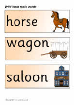 Wild West topic word cards (SB4411) - SparkleBox