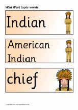 Wild West topic word cards (SB4411) - SparkleBox