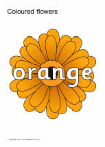 Colour words on flowers (SB4428) - SparkleBox