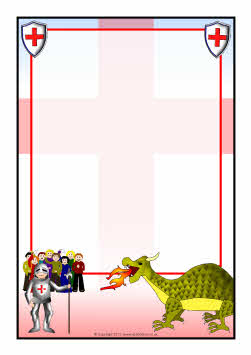 St George A4 page borders (SB4437) - SparkleBox