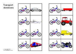 Transport picture dominoes (SB4450) - SparkleBox