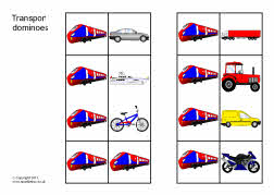 Transport picture dominoes (SB4450) - SparkleBox