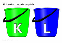 Alphabet on buckets - capitals (SB4460) - SparkleBox