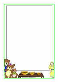 Goldilocks and the Three Bears A4 page borders (SB4451) - SparkleBox