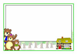 Goldilocks and the Three Bears A4 page borders (SB4451) - SparkleBox
