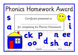 Phonics homework award certificates (SB4476) - SparkleBox