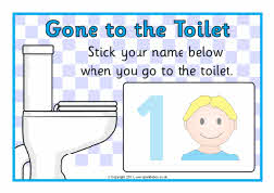Gone to the toilet signs (SB4486) - SparkleBox