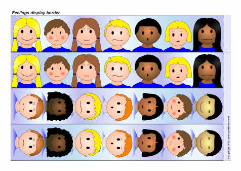 Feelings and emotions display border (SB4484) - SparkleBox