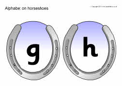 Alphabet on horseshoes (SB4505) - SparkleBox