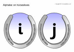 Alphabet on horseshoes (SB4505) - SparkleBox